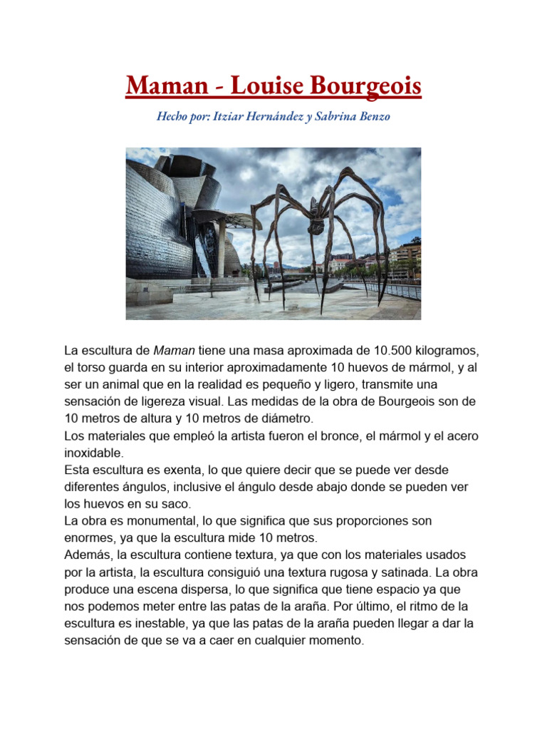 Maman - Louise Bourgeois | PDF