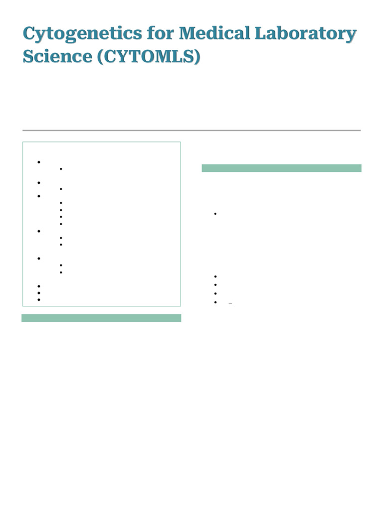 Cytogenetic Techniques - Lesson 7 Transes Group 7 | PDF | Fluorescence ...