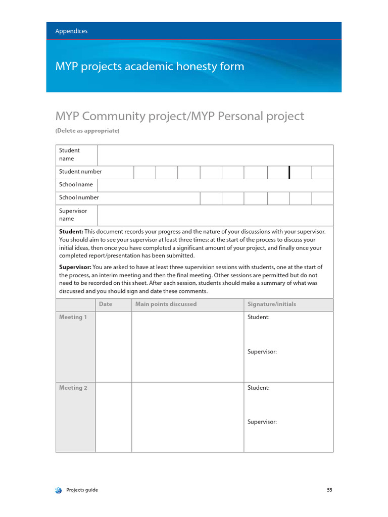 PP - Academic Honesty Form | PDF