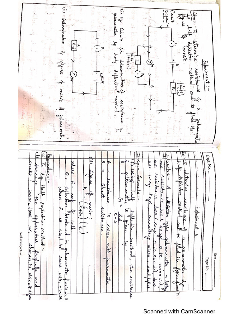 experiment 4 half deflection | PDF