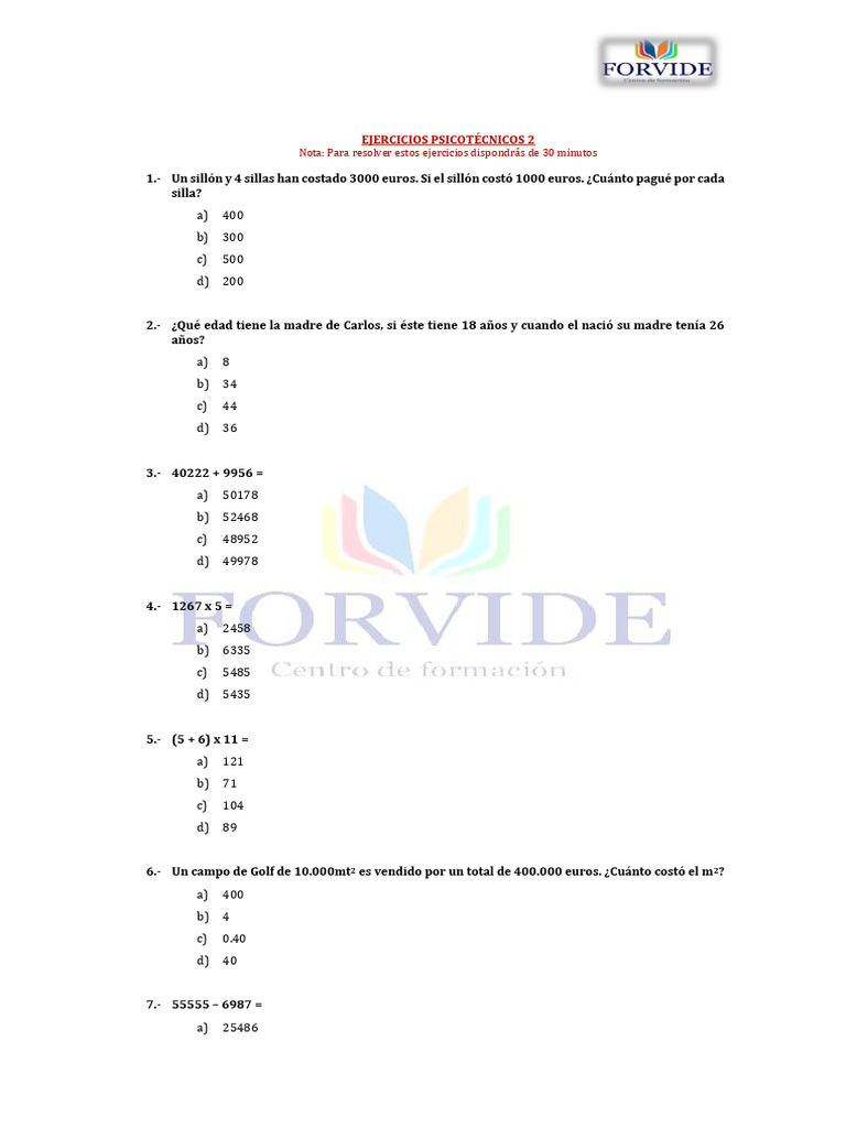 Test Psicotenico 2 | PDF | Euro | Mercado de divisas
