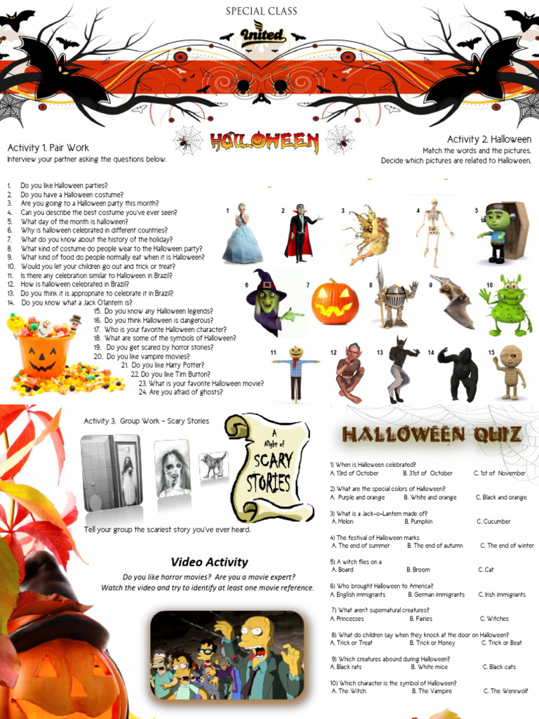 SPECIAL CLASS - Halloween | PDF | Halloween | Horror Fiction