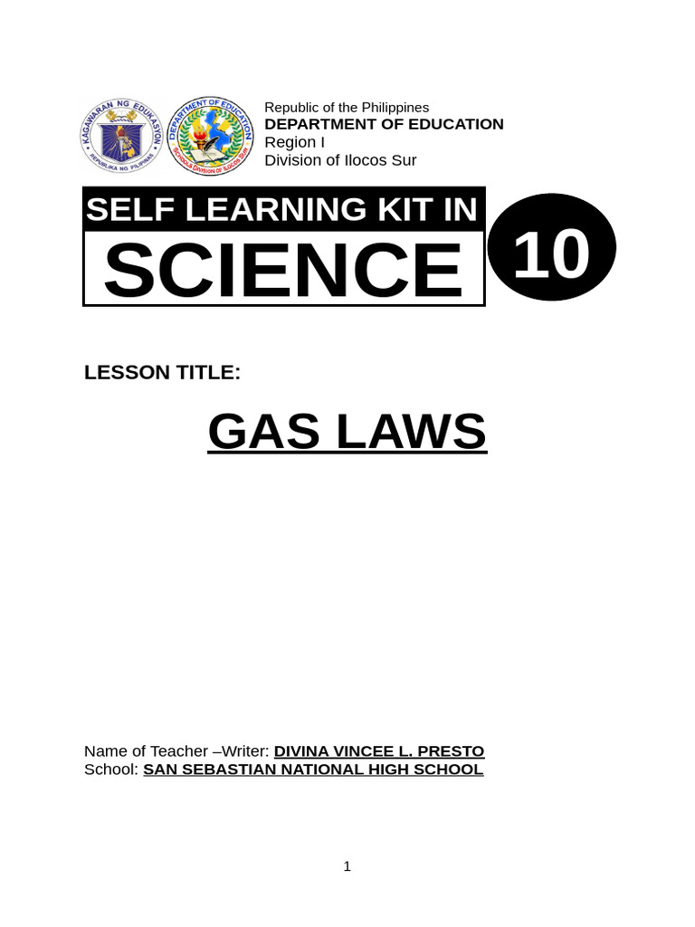 SCIENCE-10-Q4-W1-2 (1) | PDF | Gases | Temperature