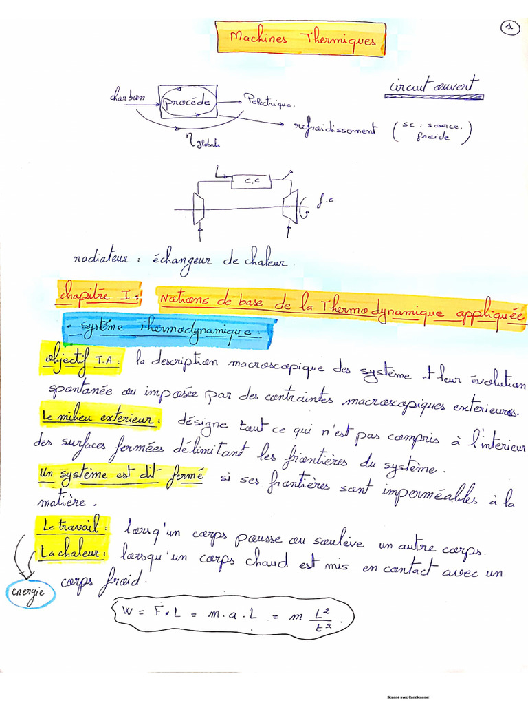 Chapitre 1 Machine Thermique | PDF