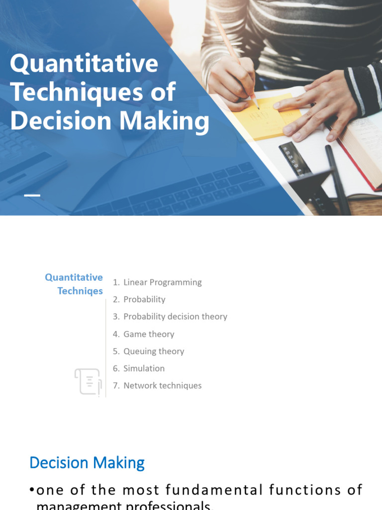 Chapter 5 Quanti Techniques Decision Theory | PDF | Probability | Decision Theory