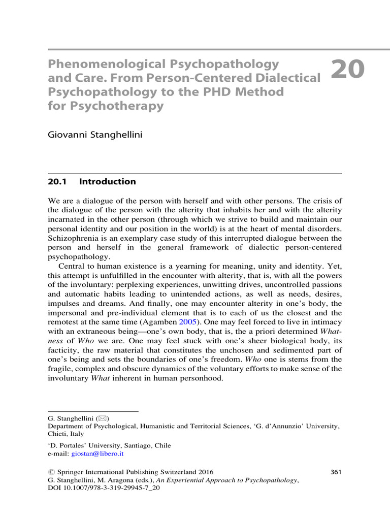 Person-Centered Dialectical Psychopathology | PDF | Experience | Odysseus