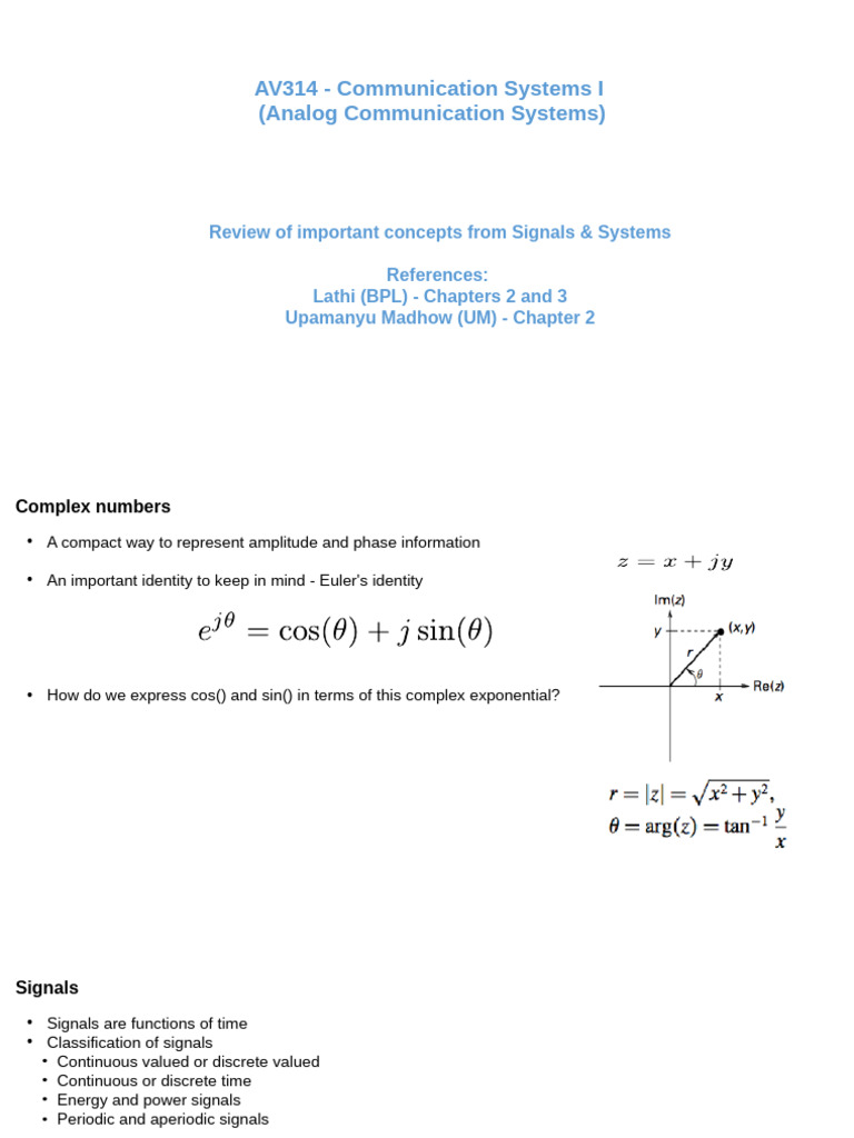 Lecture03 SignalsSystems Review | PDF | Fourier Transform | Bandwidth (Signal Processing)