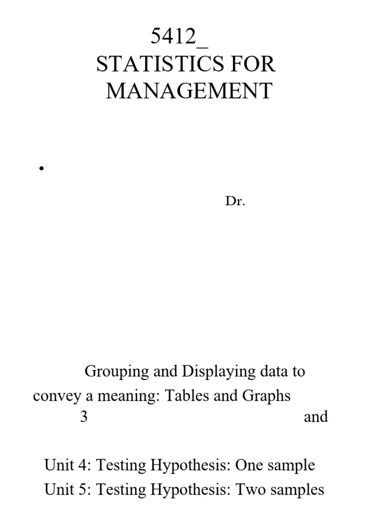 5412 Slides | PDF | Statistics | Arithmetic Mean