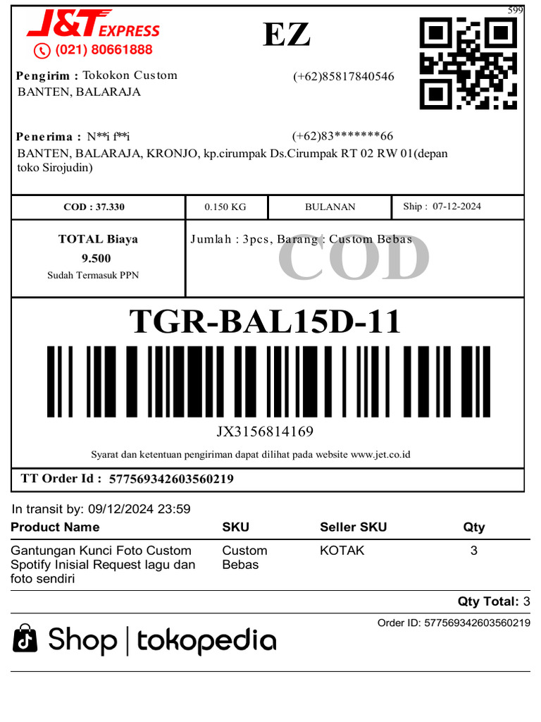 12-07 - 14-30-32 - Shipping Label+packing List | PDF