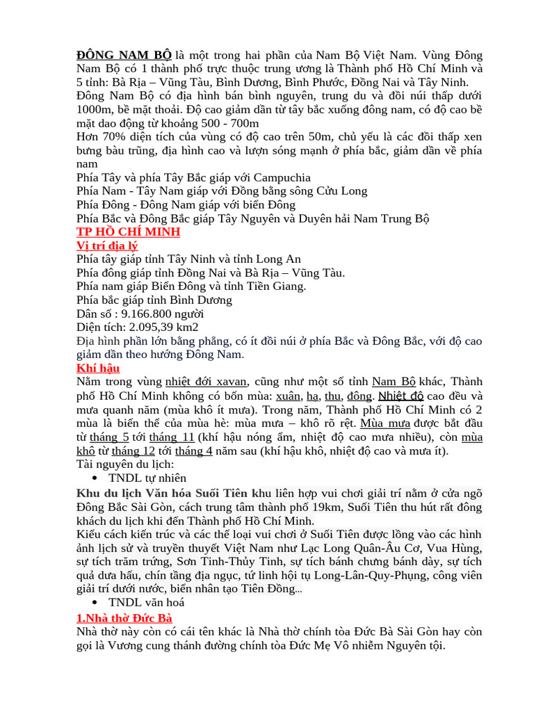 ĐÔNG NAM BỘ.1docx | PDF