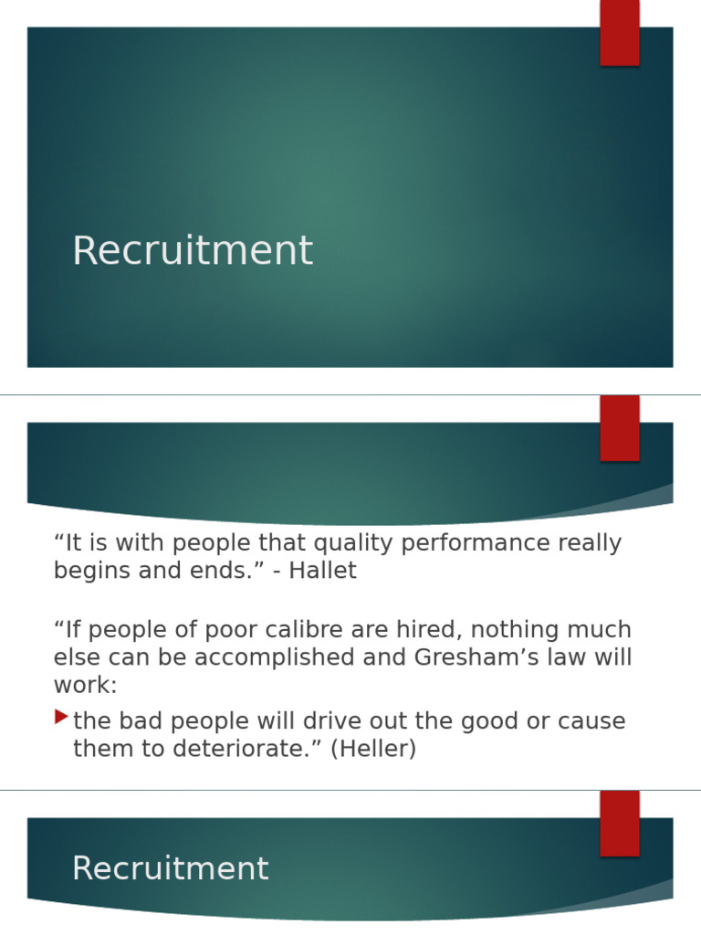 3. Recruitment | PDF | Recruitment | Employment