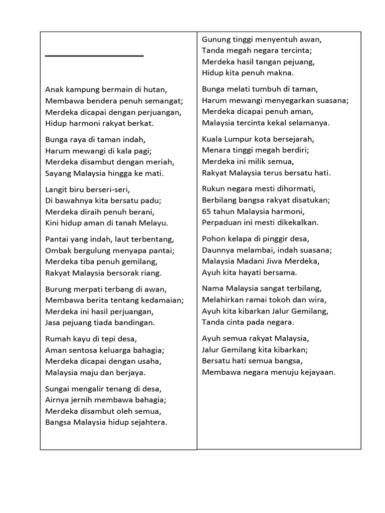 Pantun Merdeka 2024 | PDF