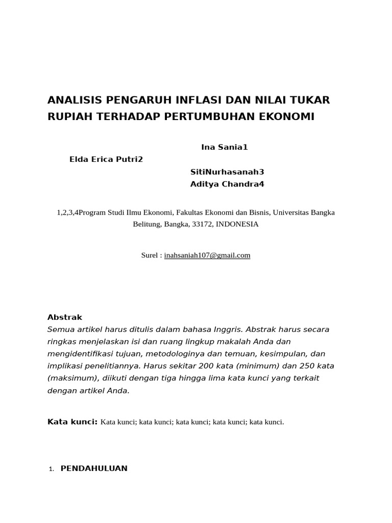 ANALISIS PENGARUH INFLASI DAN NILAI TUKAR RUPIAH TERHADAP PERTUMBUHAN EKON_20241127_083320_0000 ...