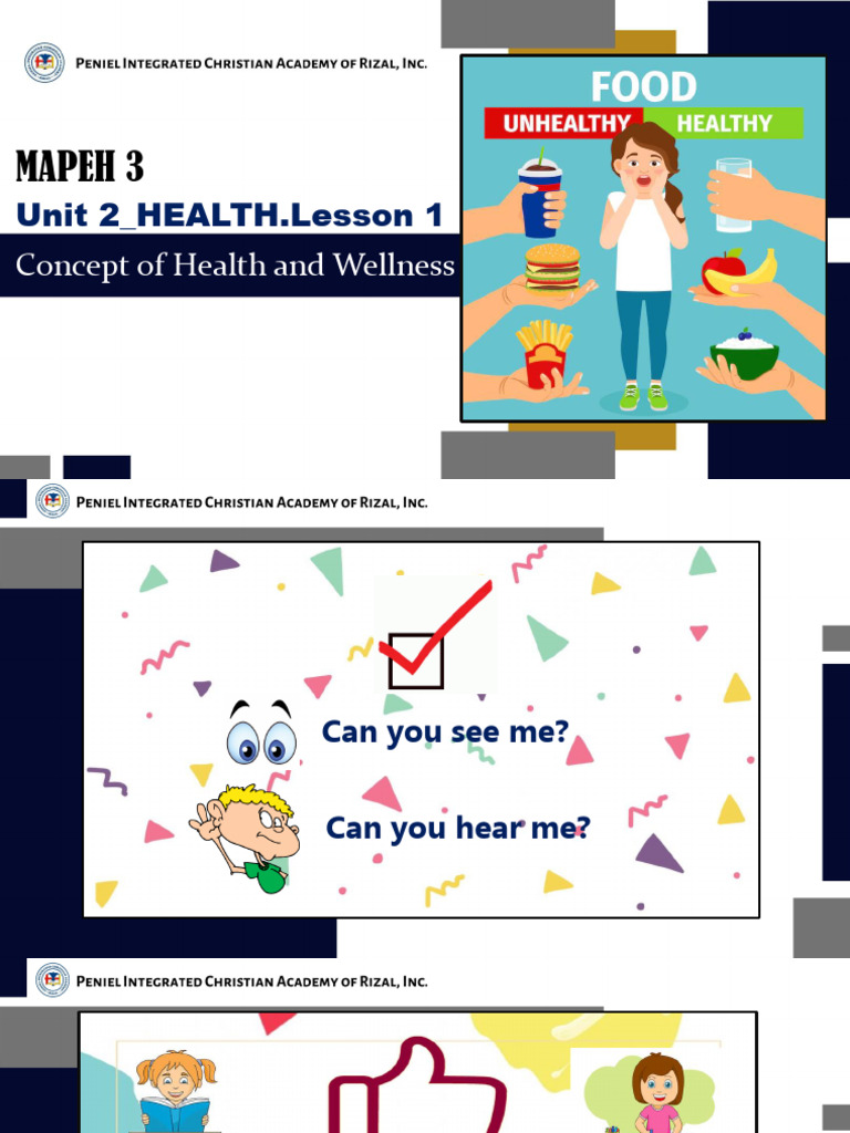 Mapeh3.HealthLesson1 - Concept of Health and Wellness | PDF