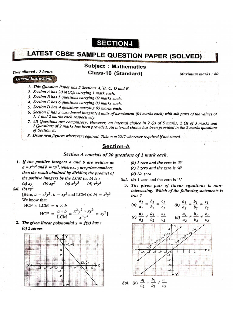 Sample Paper 1 | PDF