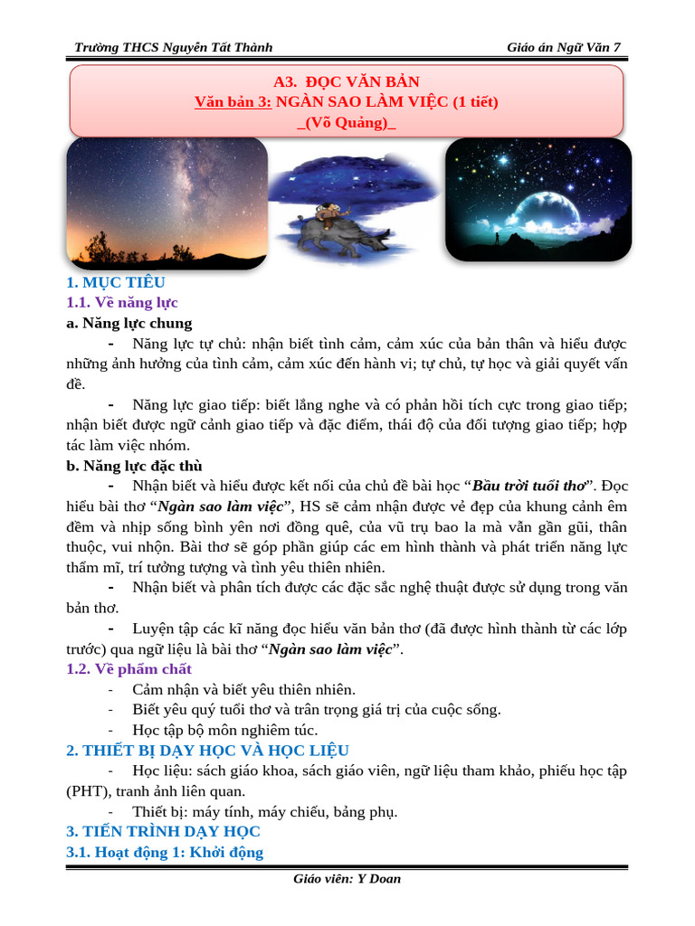 BÀI 1. ĐỌC VB3 - DOAN | PDF