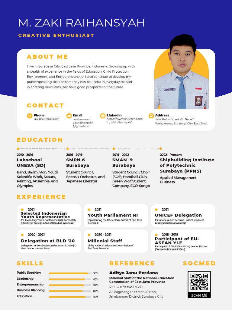 CV Muhammad Zaki Raihansyah | PDF | Indonesia