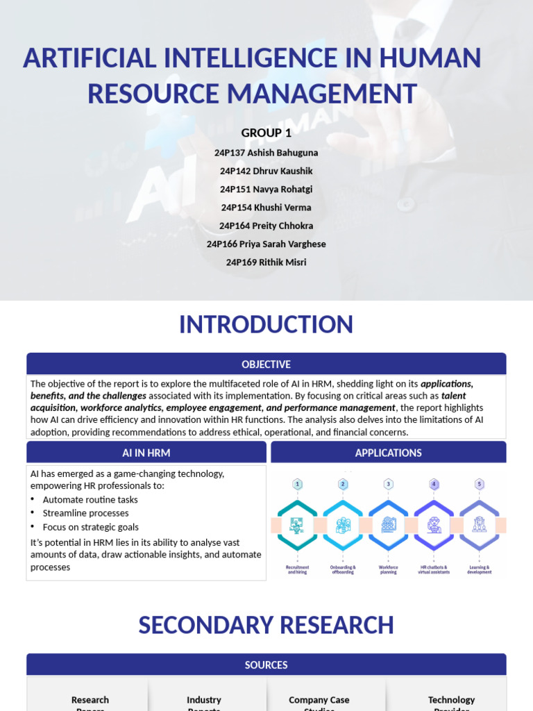 Group 1- AI in HRM | PDF | Human Resource Management | Artificial ...