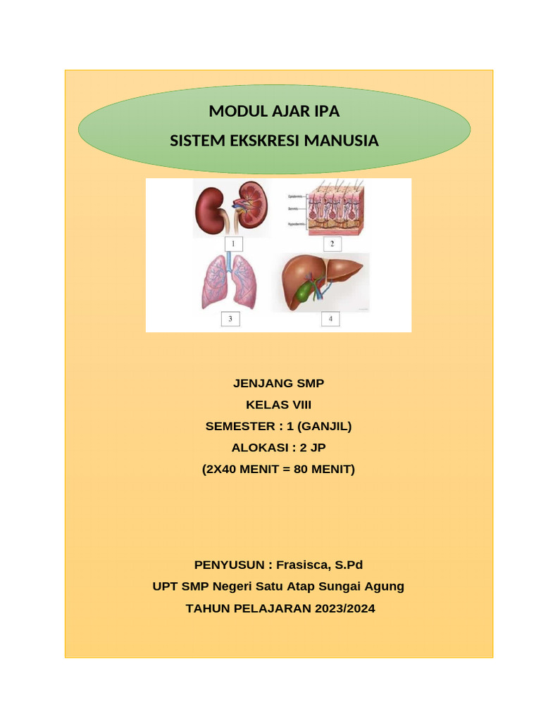 Modul Ajar IPA: Sistem Ekskresi SMP | PDF