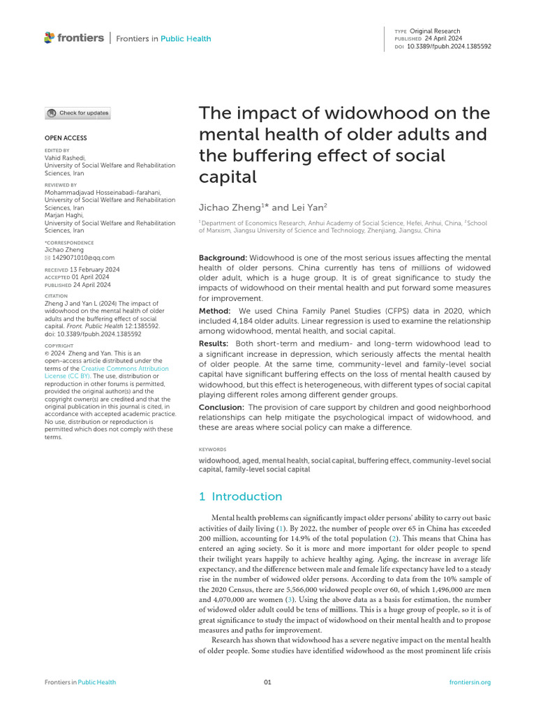 Fpubh 12 1385592 | PDF | Grief | Linear Regression