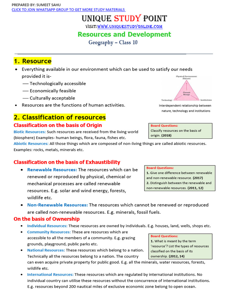 Resources-and-Development Notes | PDF | Soil | Resource