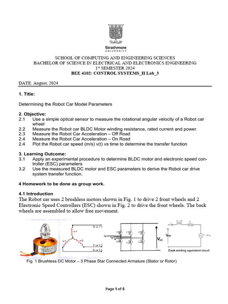 SU - Control Systems - II.LAB3 2024 | PDF | Electric Motor | Electronics