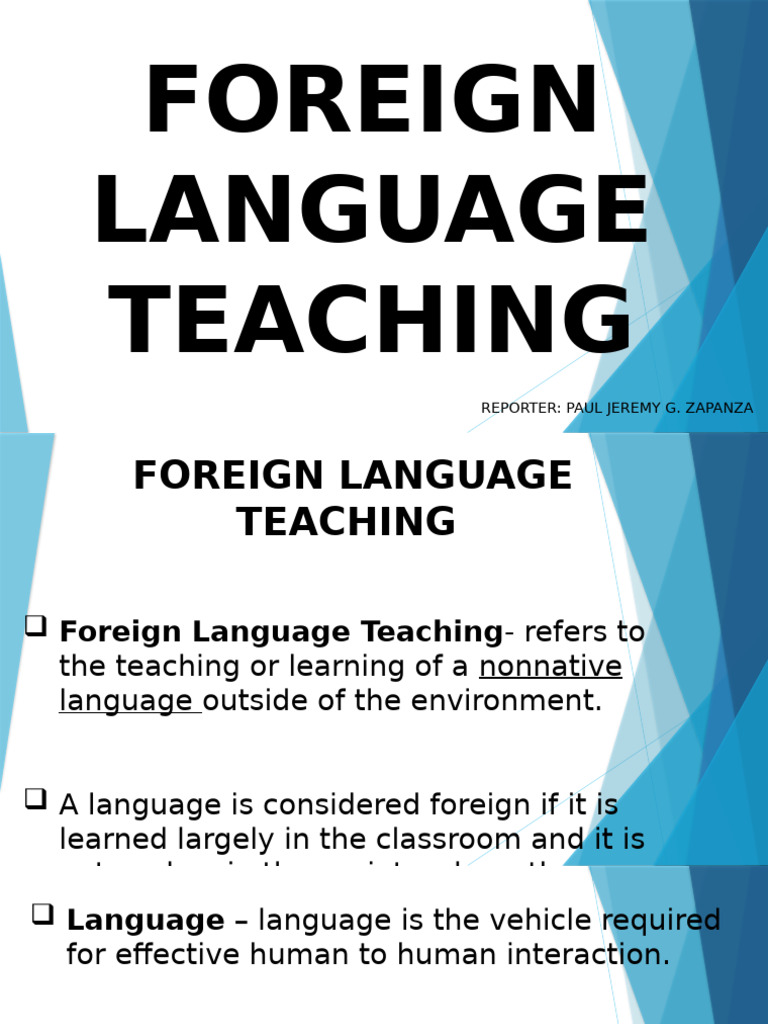 Foreign Language Teaching Insights | PDF