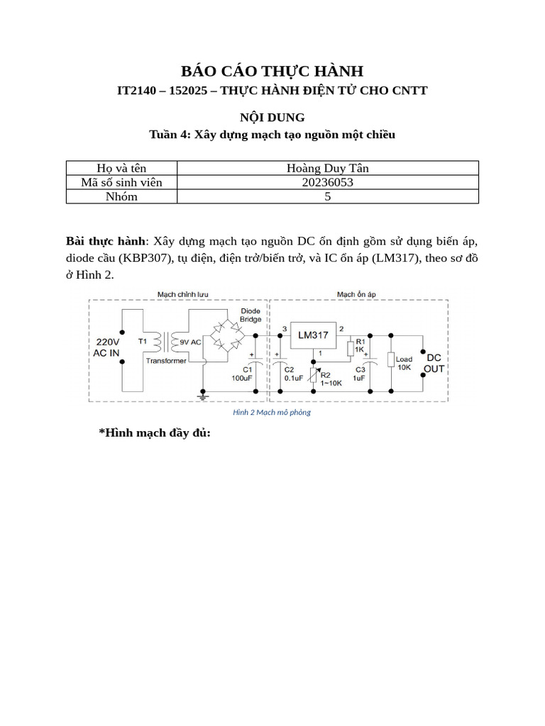 Lab 04 - (Họ và tên) - (MSSV) - (Nhóm x) -152025 | PDF