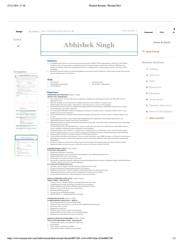 Finalize Resume - Resume Now | PDF | Point Of Sale | Sales