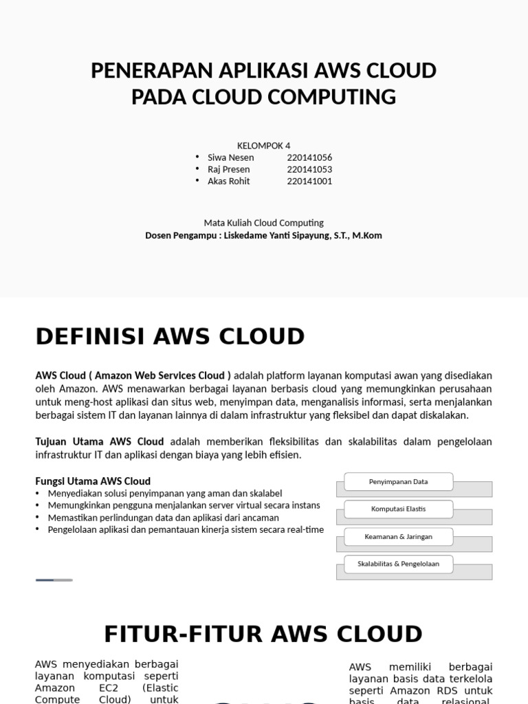 Penerapan Aplikasi AWS Cloud Pada Cloud Computing | PDF