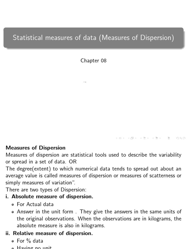 Chapter - (08) by Hiba Aftab | PDF | Variance | Standard Deviation