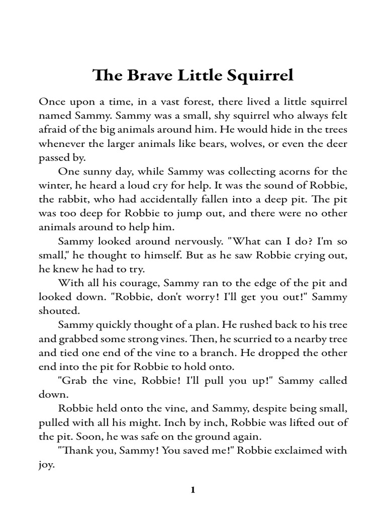 The Brave Little Squirrel | PDF