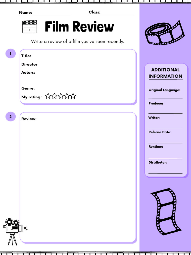 Film Review Template Guide | PDF