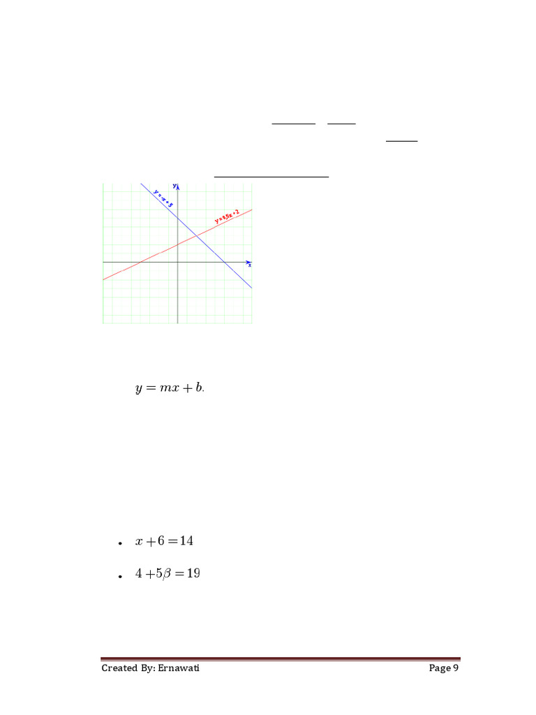 Persamaan Linear: Definisi dan Contoh | PDF