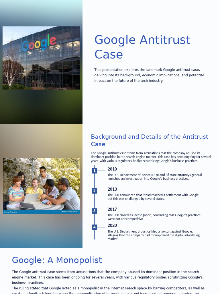 Google Antitrust Case Overview | PDF | Competition Law | Monopoly