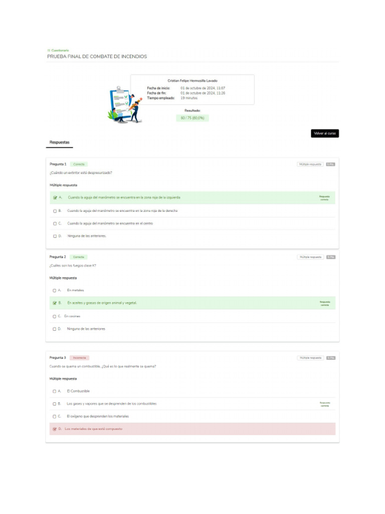 Prueba Final de Combate de Incendios | PDF