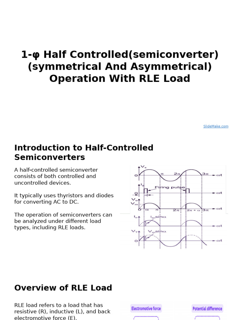 1-φ Half Controlled (Semiconverter) (Symmetrical and Asymmetrical ...