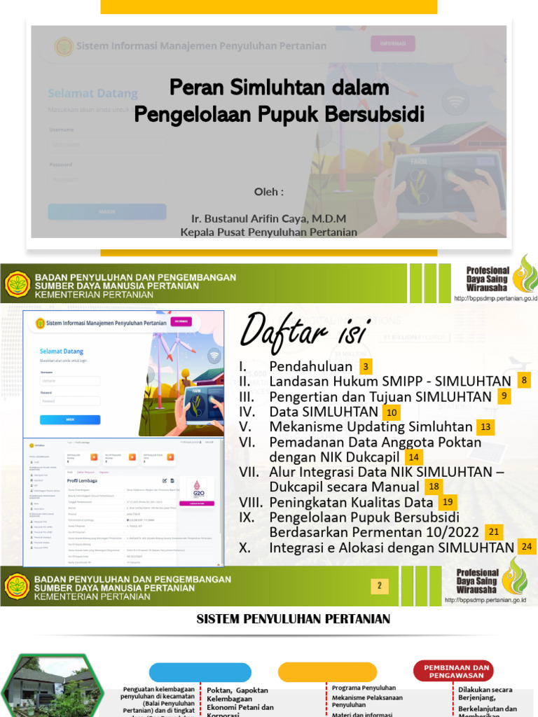 Peran Simluhtan dalam Pupuk Bersubsidi | PDF