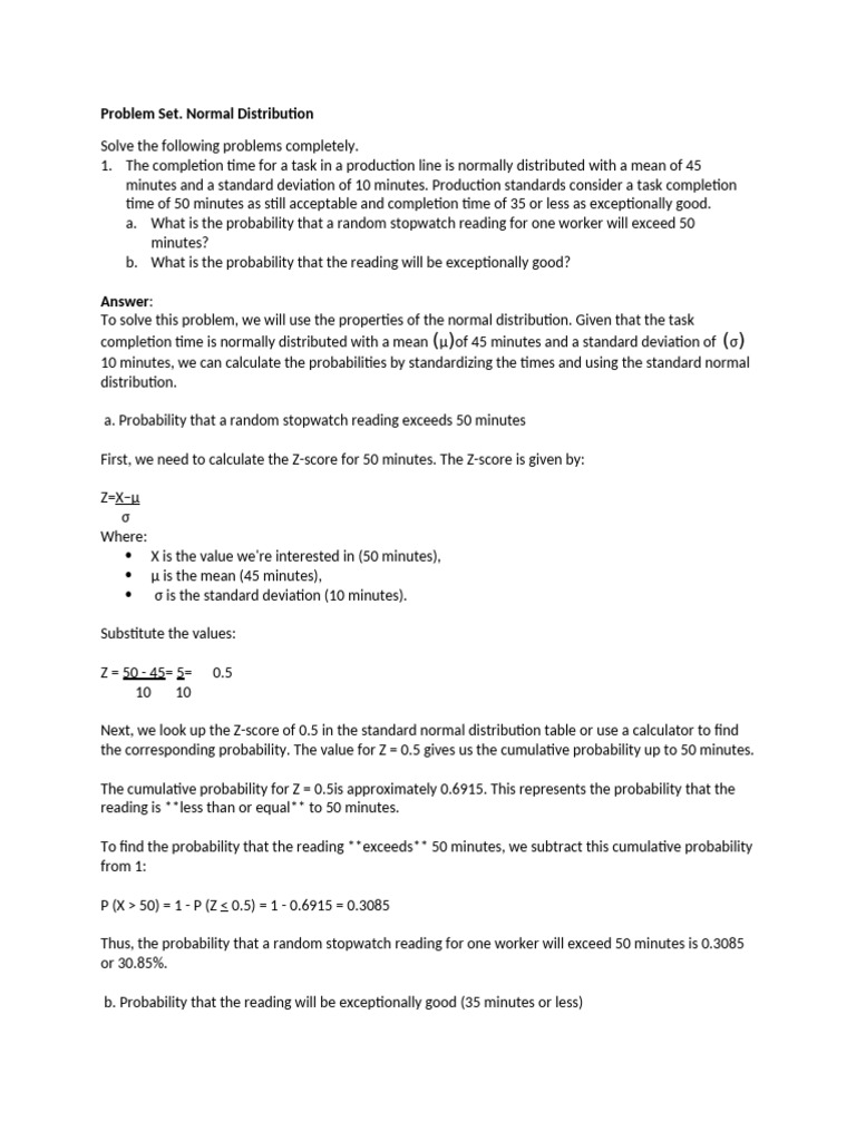 Assignment_Normal Distribution copy | PDF | Normal Distribution ... Assignment_Normal Distribution copy | PDF | Normal Distribution ...