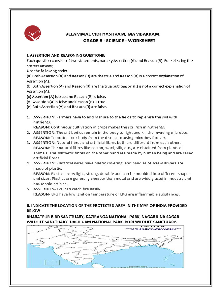 Grade 8 Science Holiday Worksheet | PDF | Biodiversity | Protected Area