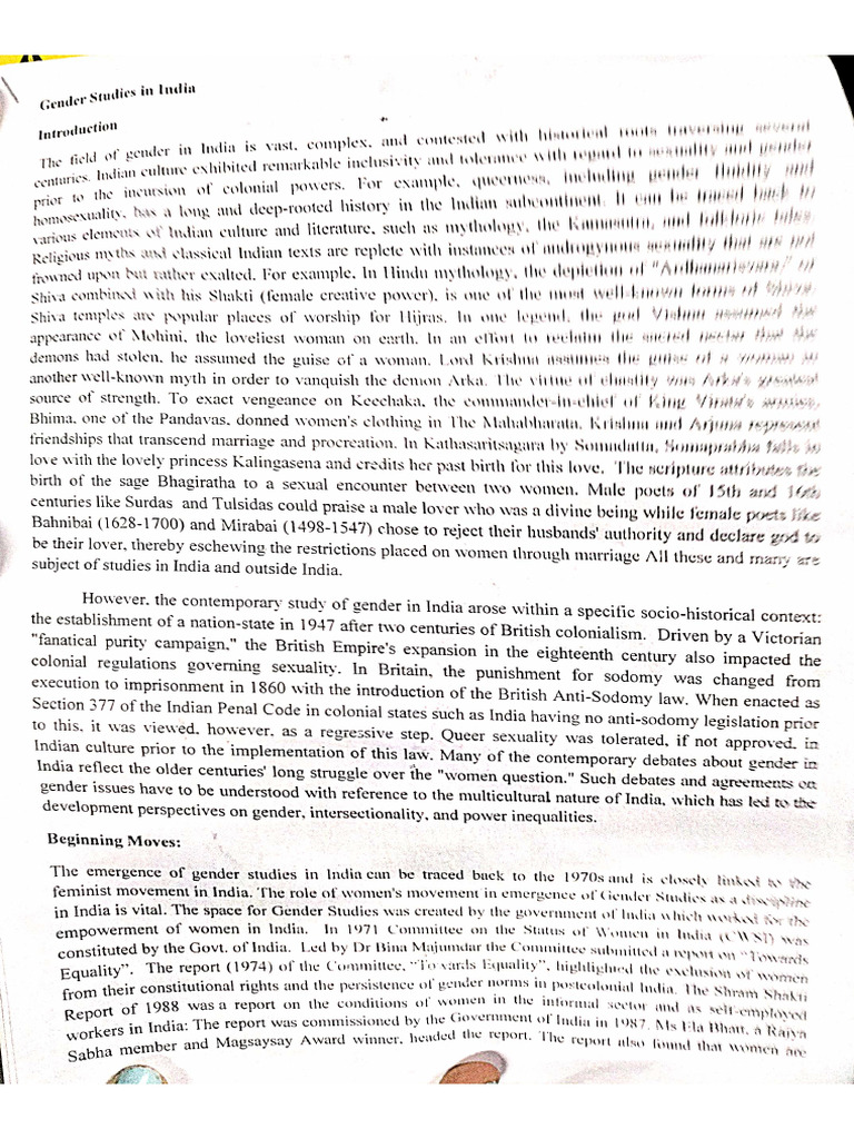 Gender Studies Pdf