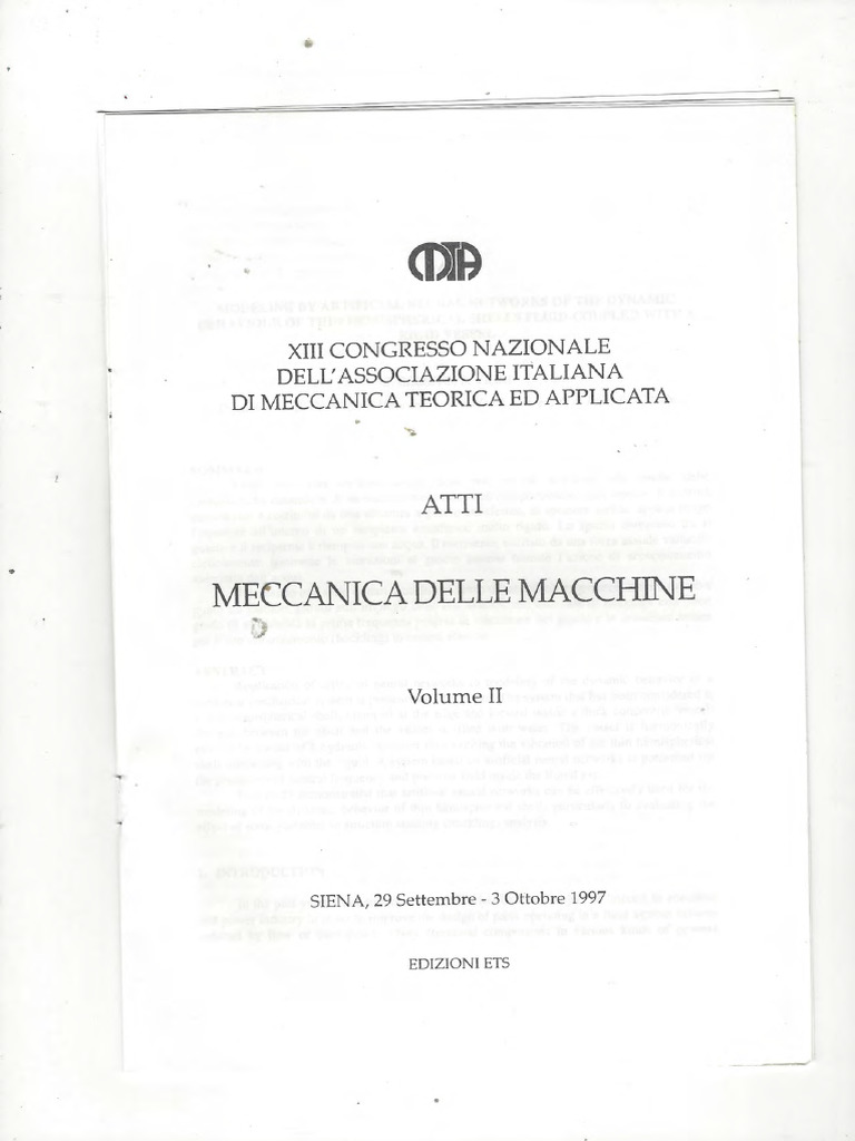 1997 -09 S. Belsito, P. Vigni, “Modeling by Artificial Neural Network ...