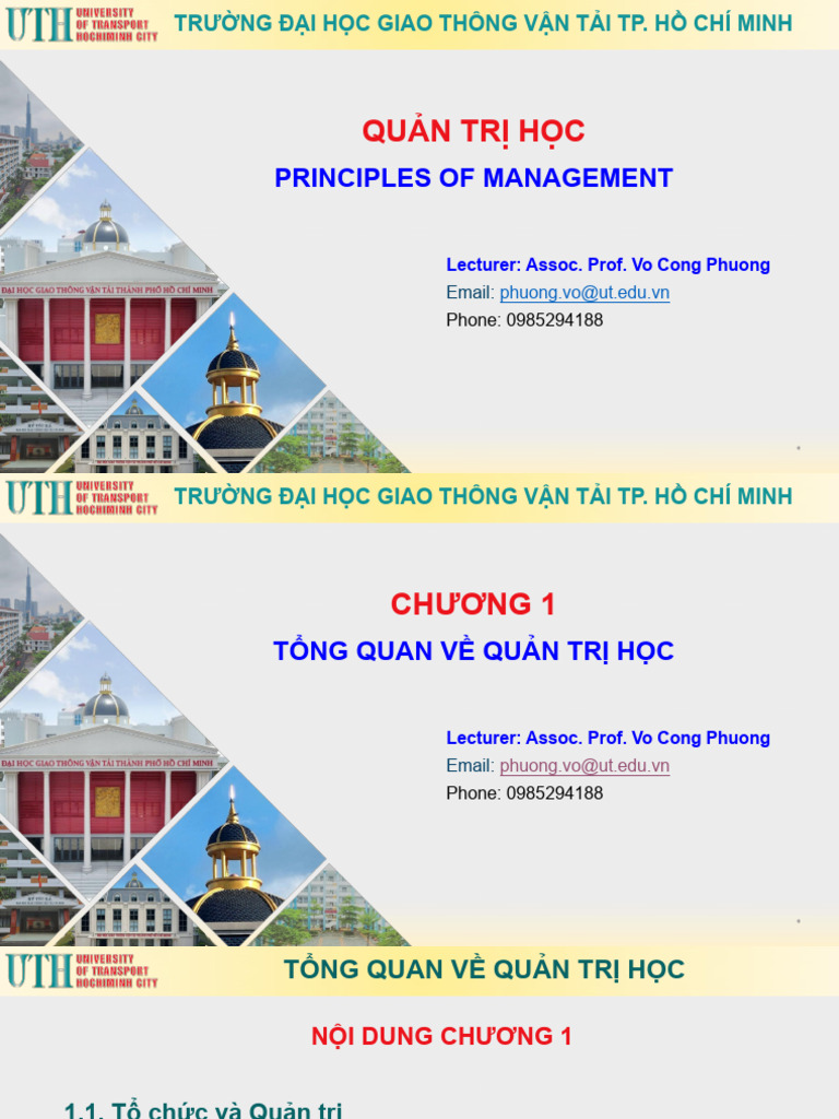 Chuong 1 - Tong Quan Ve Quan Tri Hoc | PDF