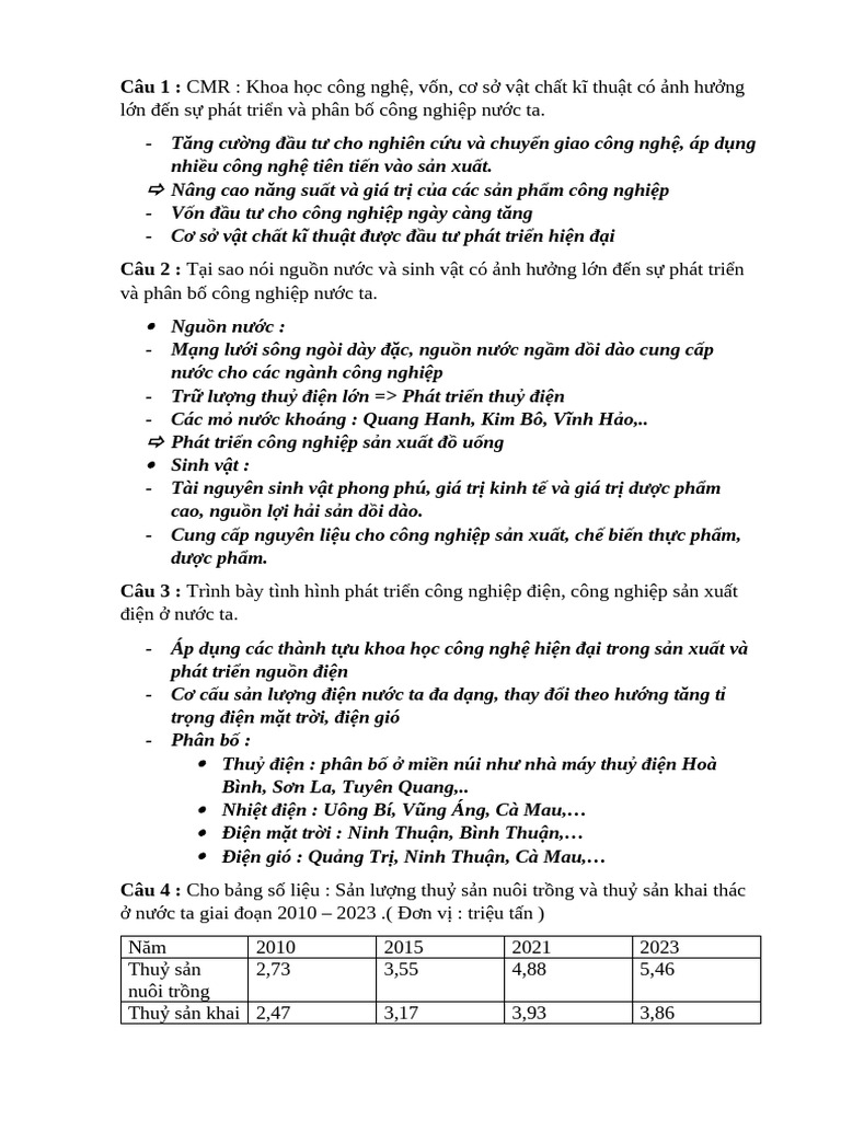 Địa 9 - GK1 | PDF
