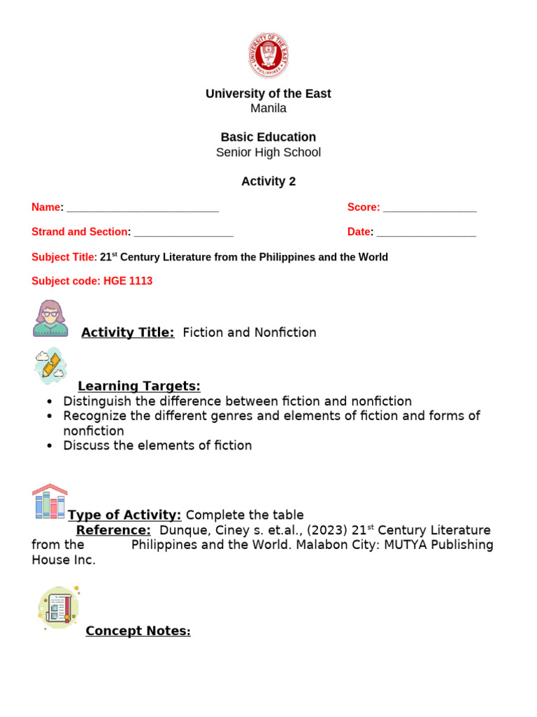 HGE 1113 LAS 2 Fiction and NonFiction | PDF