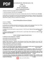 Class 10 English Blueprint 2025-26 | PDF | Reading Comprehension | Grammar