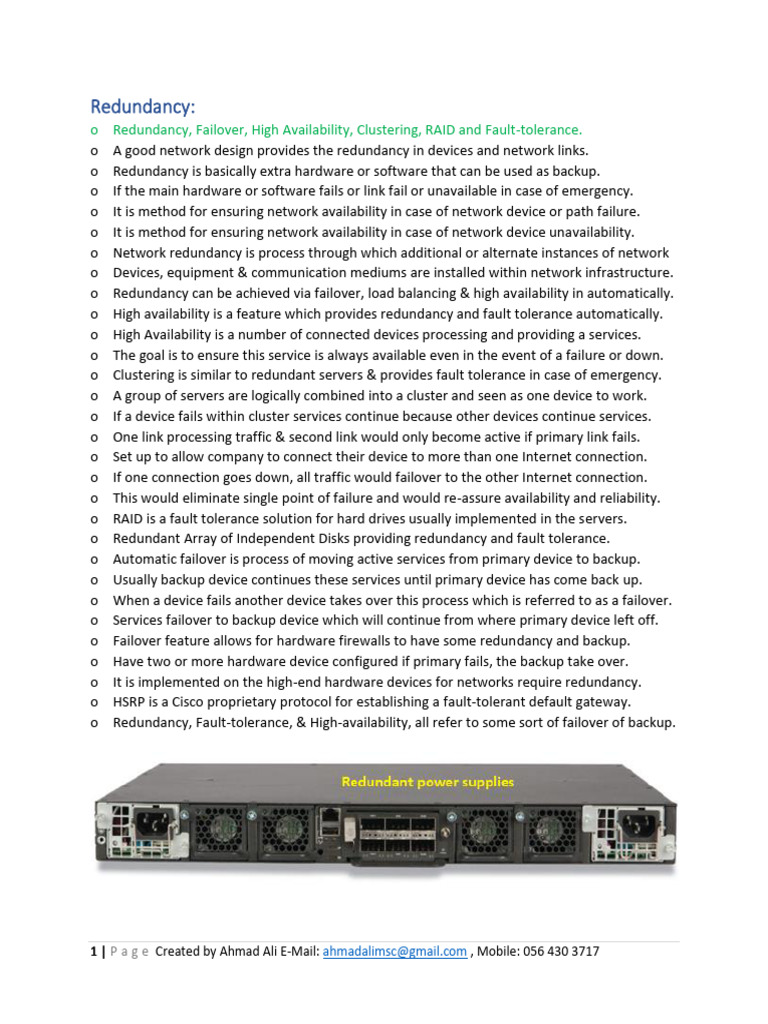 86-HA-Theory | PDF | Fault Tolerance | Computer Cluster
