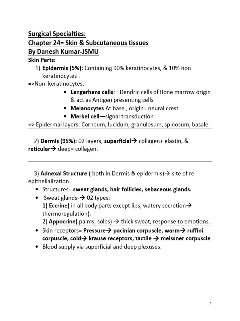00000167-Skin & Subcutaneous Tissues | PDF | Skin | Epidermis