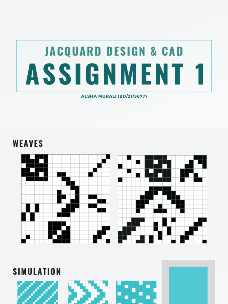Jacquard Design & Cad Assignment 1 | PDF
