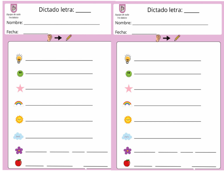 Plantilla Dictado 3 | PDF